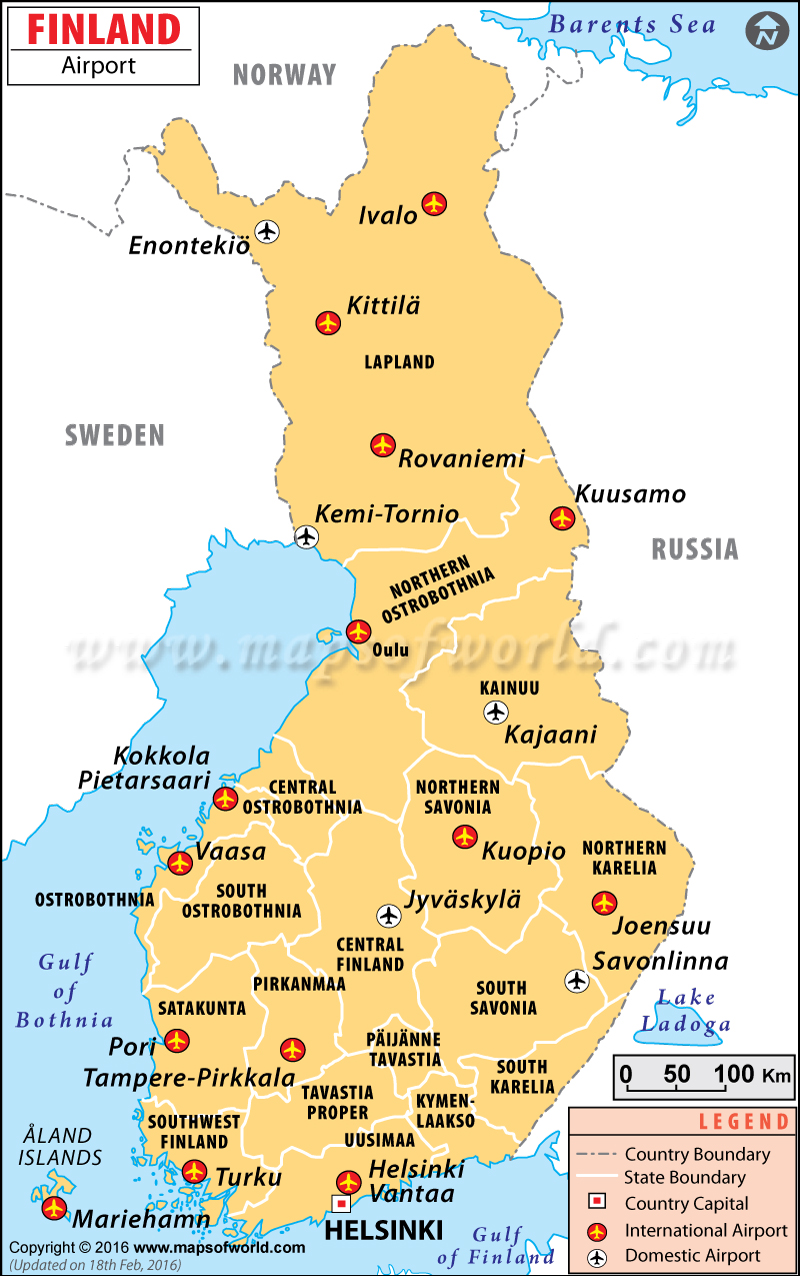 Airports In Finland Finland Airports Map Airports In Finland Finland Airports Map