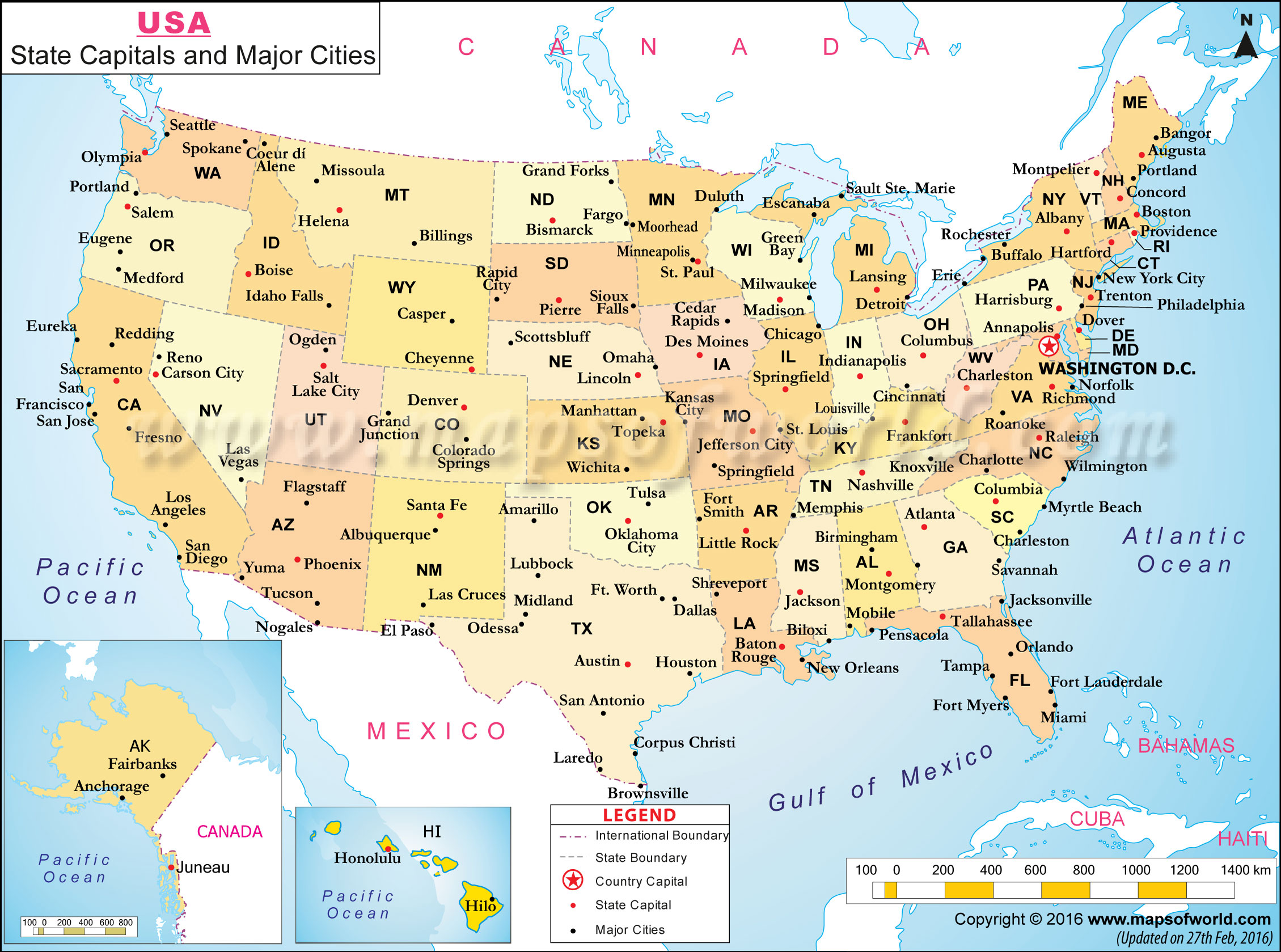 USA Map With Cities Map Of US With Major Cities USA Map With Cities Map Of US With Major Cities