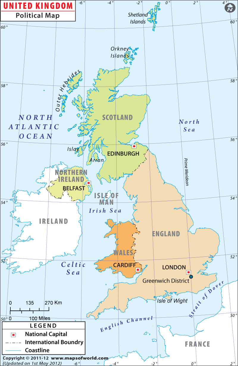 UK Political Map United Kingdom Political Map