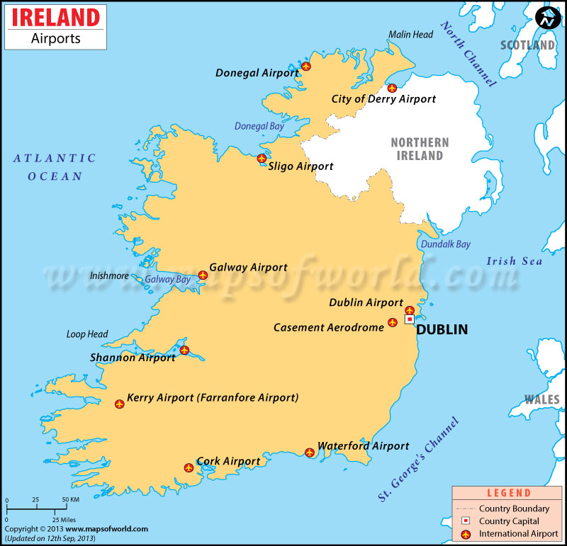 Airports In Ireland Ireland Airports Map Airports In Ireland Ireland Airports Map