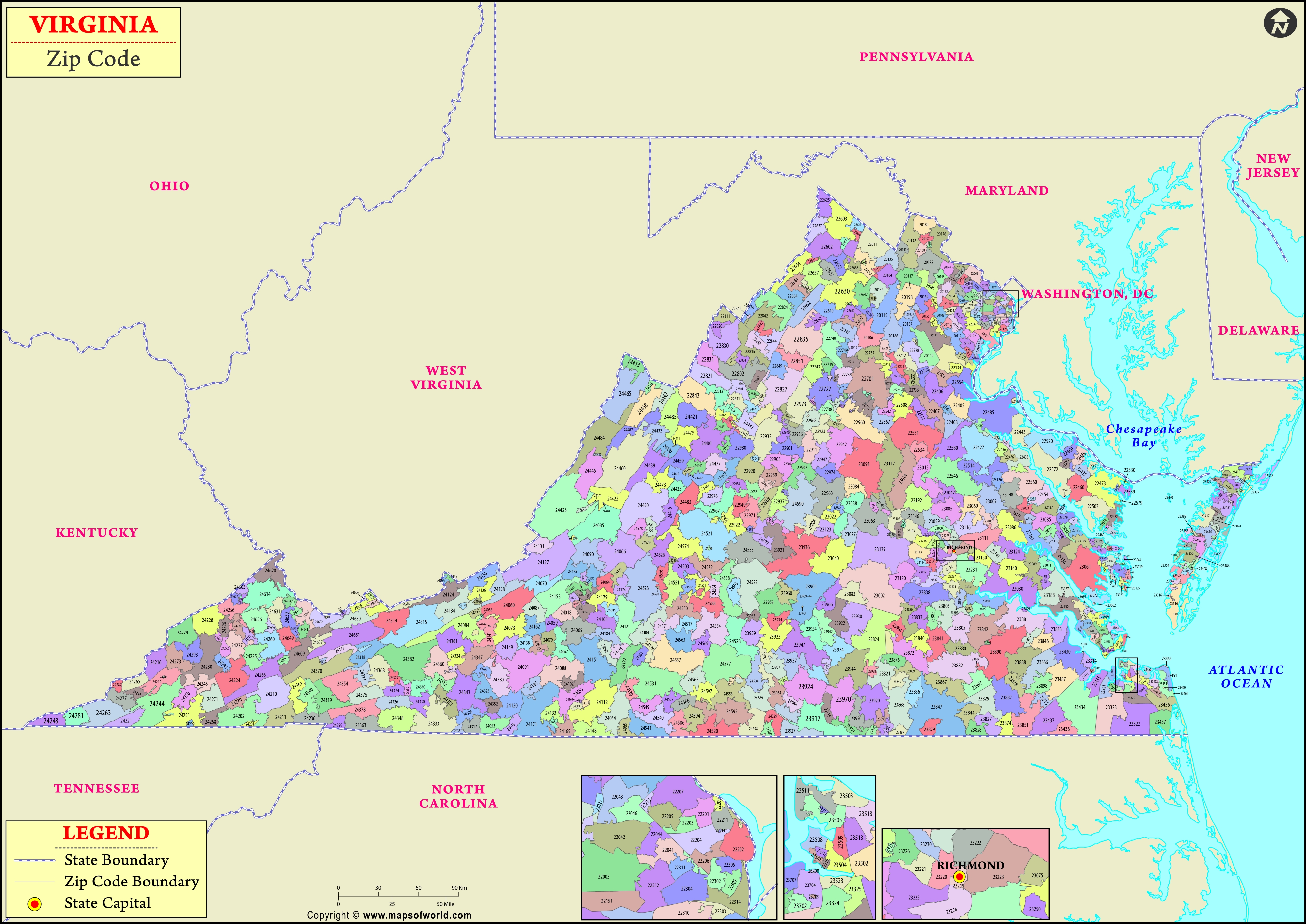 Virginia Zip Codes Map Of Virginia With Zip Codes List Virginia Zip Codes Map Of Virginia With Zip Codes List