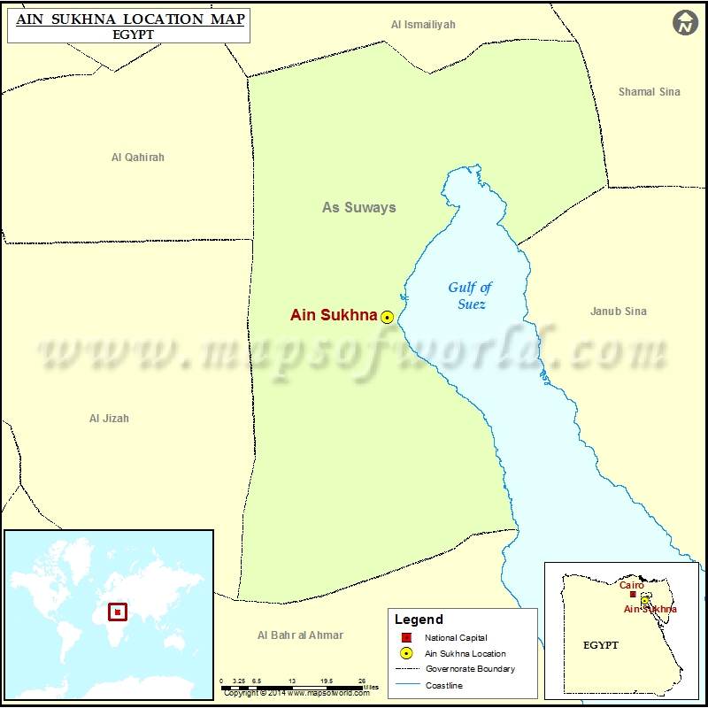 Where is Ain Sukhna | Location of Ain Sukhna in Egypt Map