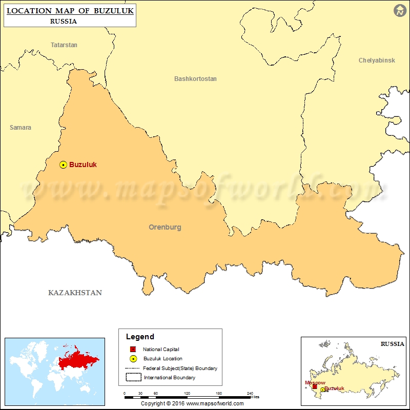 Where is Buzuluk | Location of Buzuluk in Russia Map