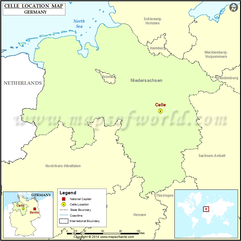 Where is Celle | Location of Celle in Germany Map