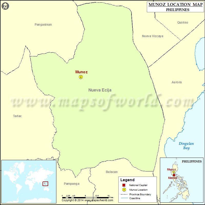 Where is Munoz | Location of Munoz in Philippines Map