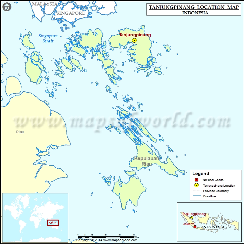 Where is Tanjungpinang | Location of Tanjungpinang in Indonesia Map